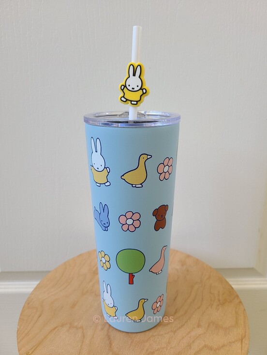 miffy | Dining | Miffy Blue Insulated Tumbler Cup With Straw And Lid ...